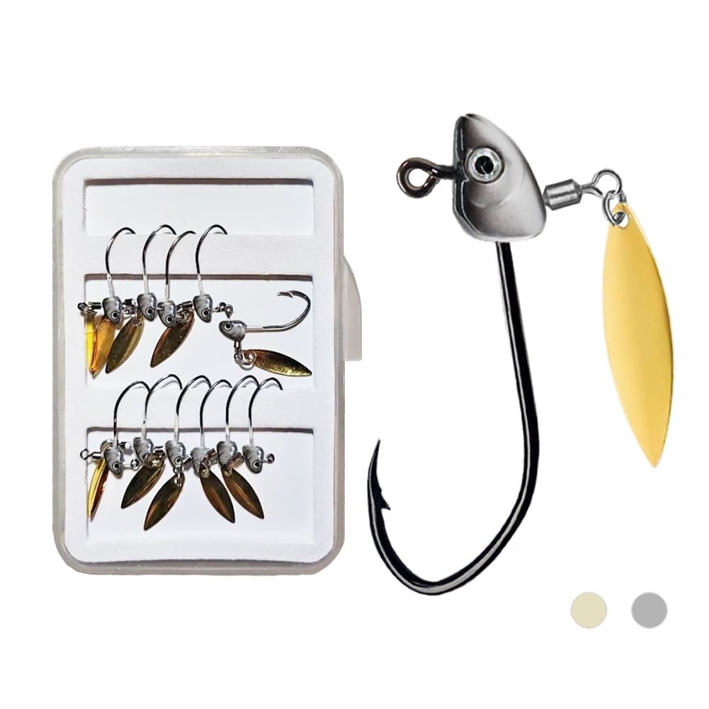 Underspin Jig Heads with Spinner Under, Perfect Fishing Jig Heads to ...