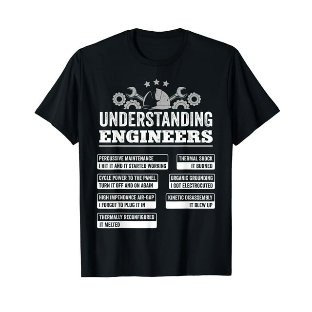 Understanding Engineers Funny Mechanical Engineering Men Casual T-Shirt - Walmart.com