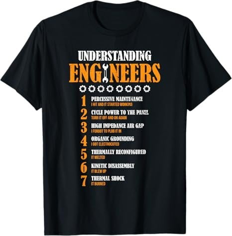 Understanding Engineers Lists Distressed Funny Engineer T-Shirt - Walmart.com