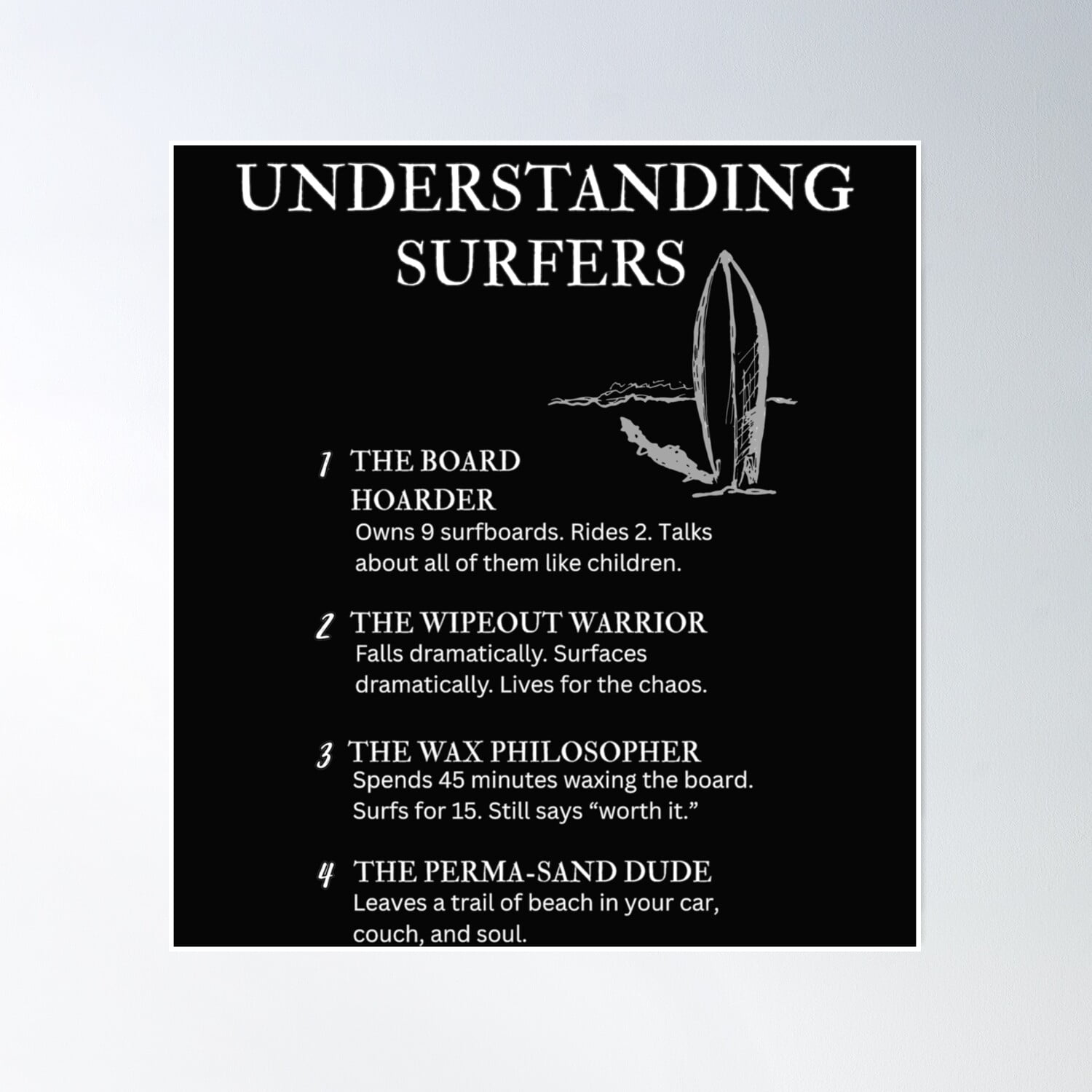 Understanding Surfers – Funny Wave Life Humor For Beach Addicts – Black ...