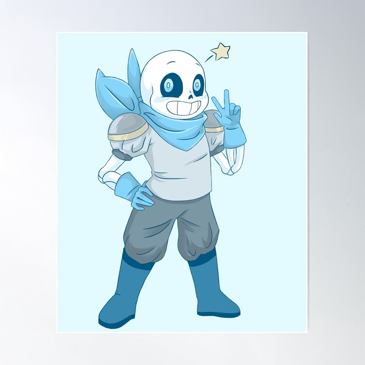 Underswap Sans Poster Wall Art, Modern Wall Decor For Living Room ...