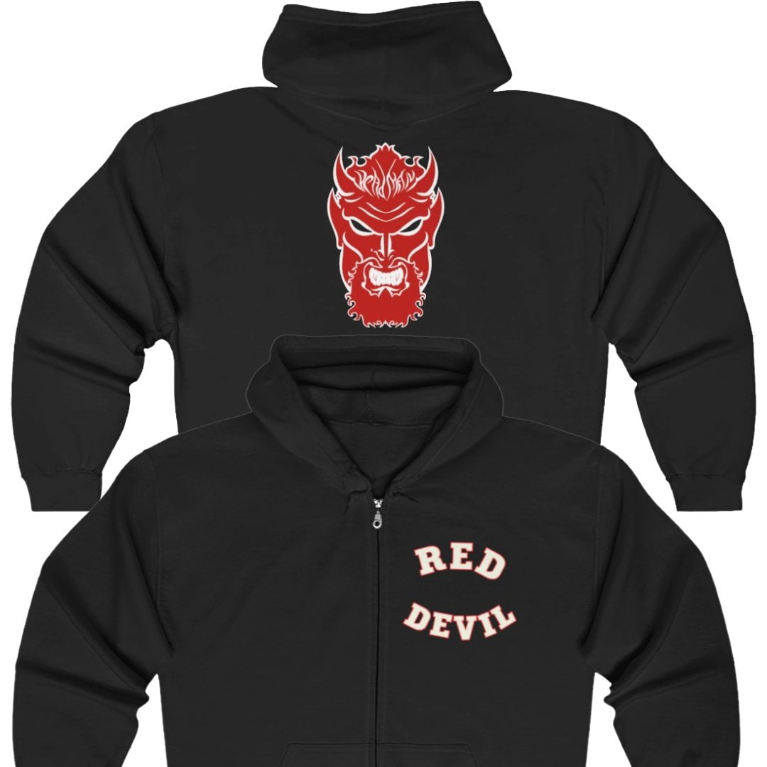 Undertaker Big Evil Red Devil Black Zipper Hoody XXL - Walmart.com