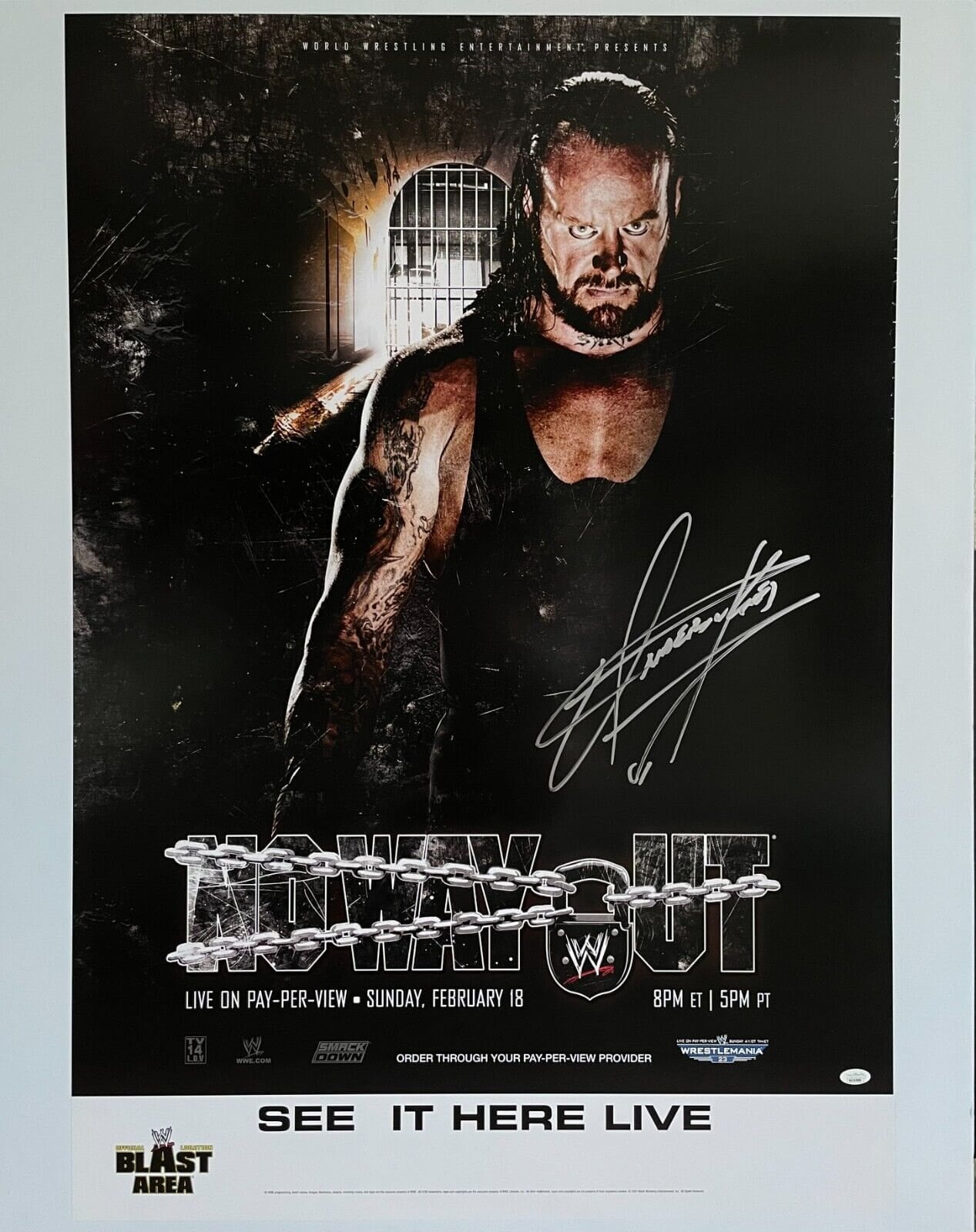 Undertaker Signed Autographed No Way Out Original WWE Pay Per View ...