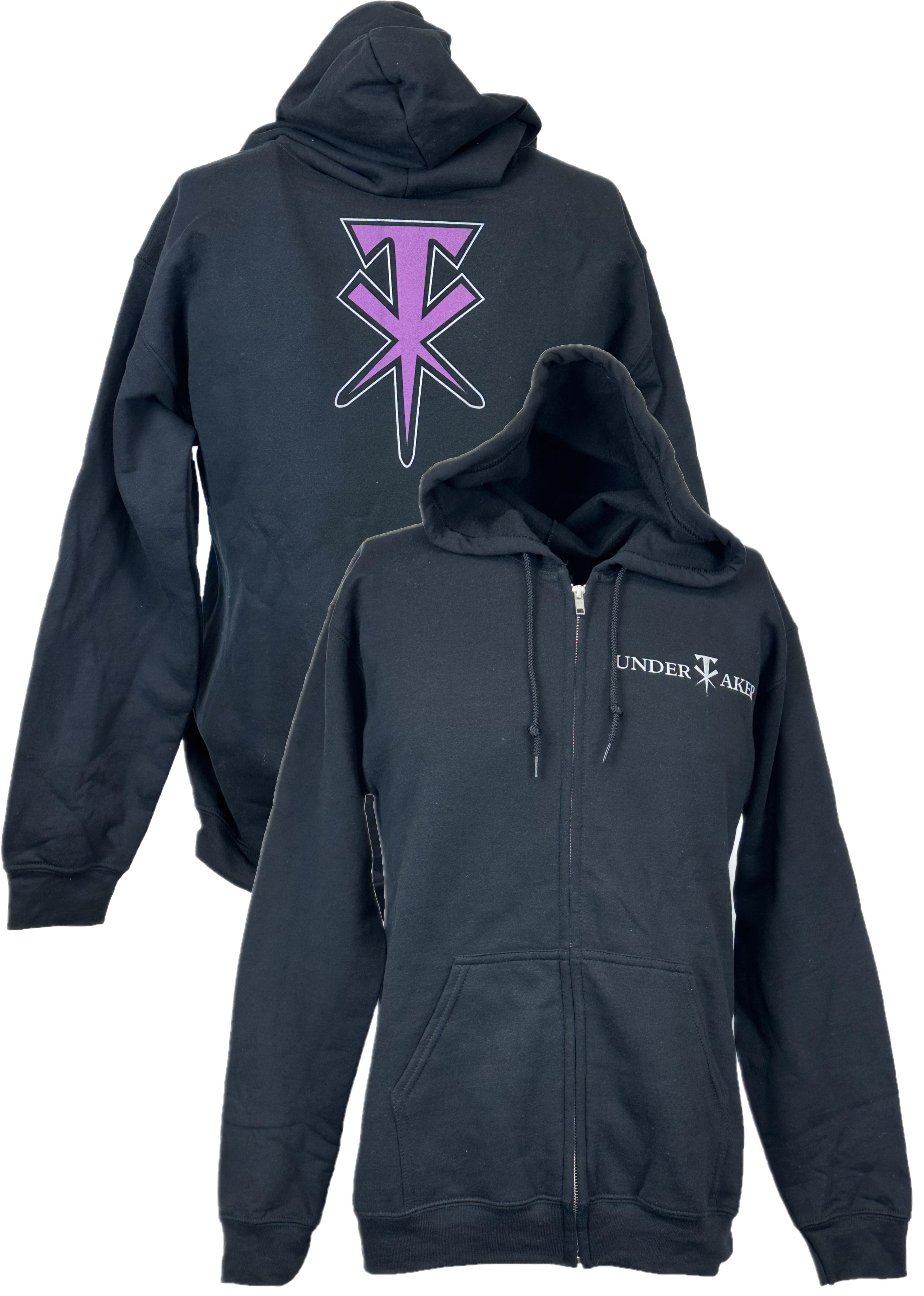 Undertaker TX Logo Purple Black Zipper Hoody - Walmart.com
