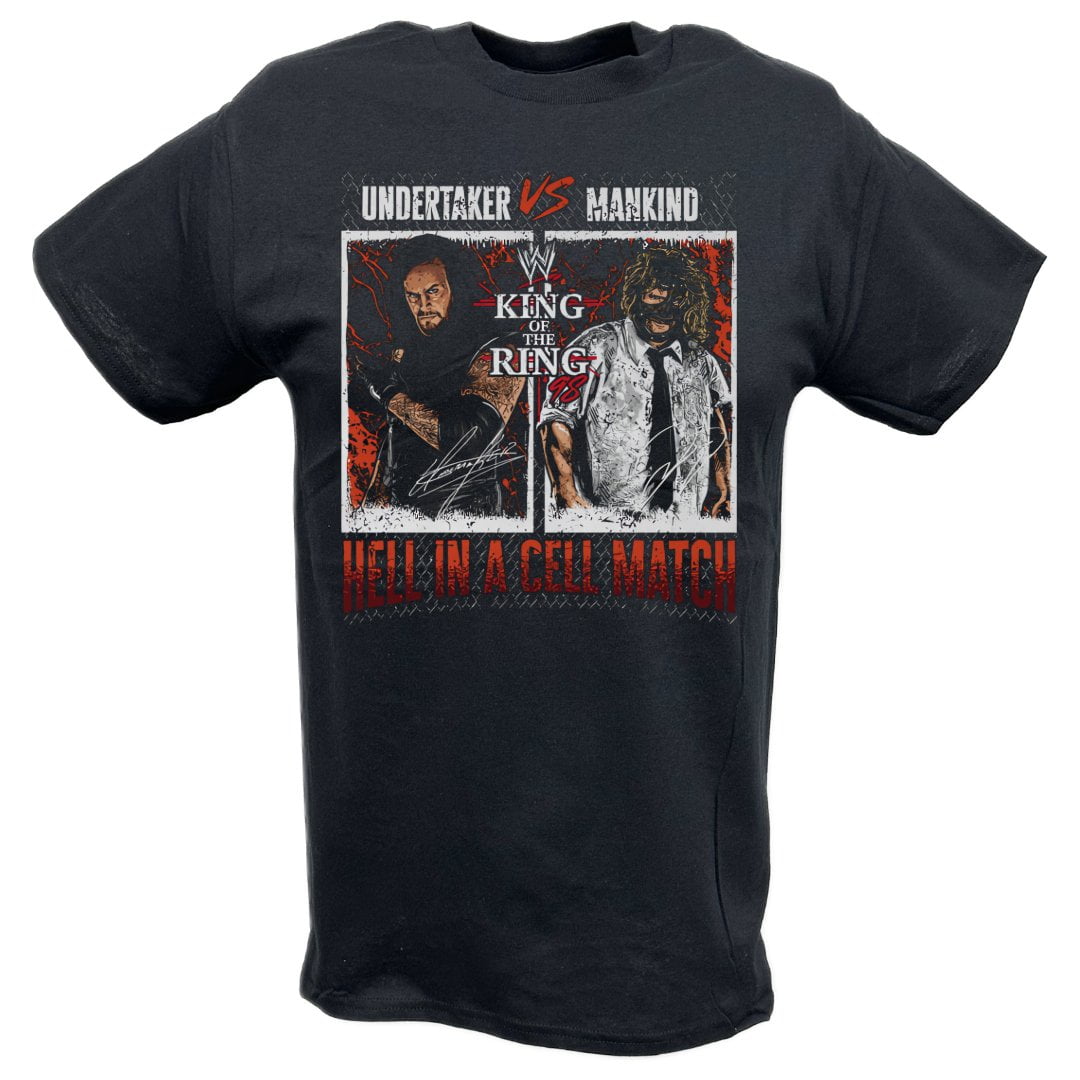 Undertaker vs Mankind Hell In A Cell King Of The Ring Black T-shirt ...