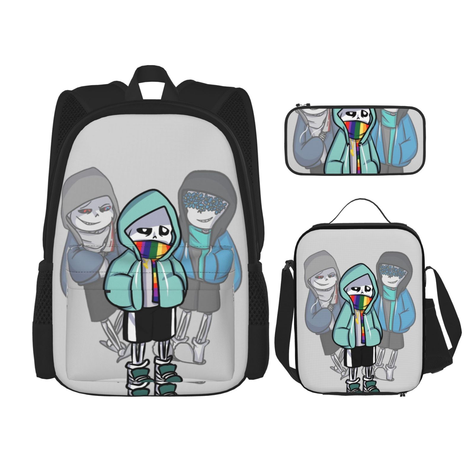 Undertale 7 Backpacks With Lunch Pack Pencil Case 3pcs Set, Double ...