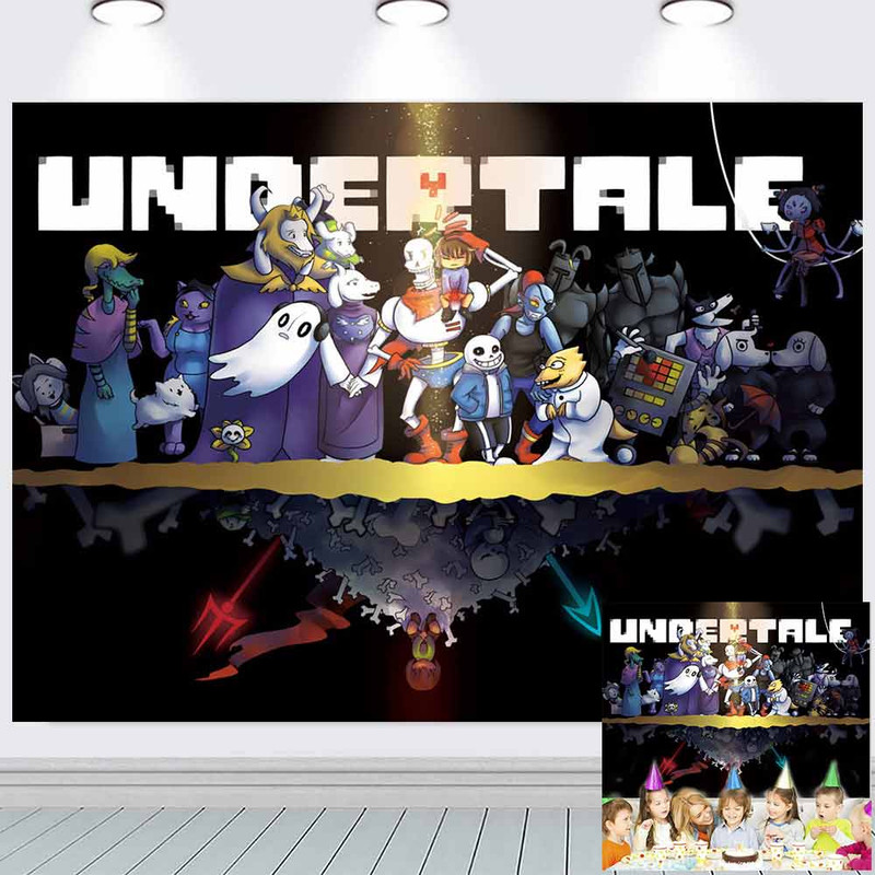 Undertale Backdrop Banner Party Supplies Poster Movie Theme Background ...