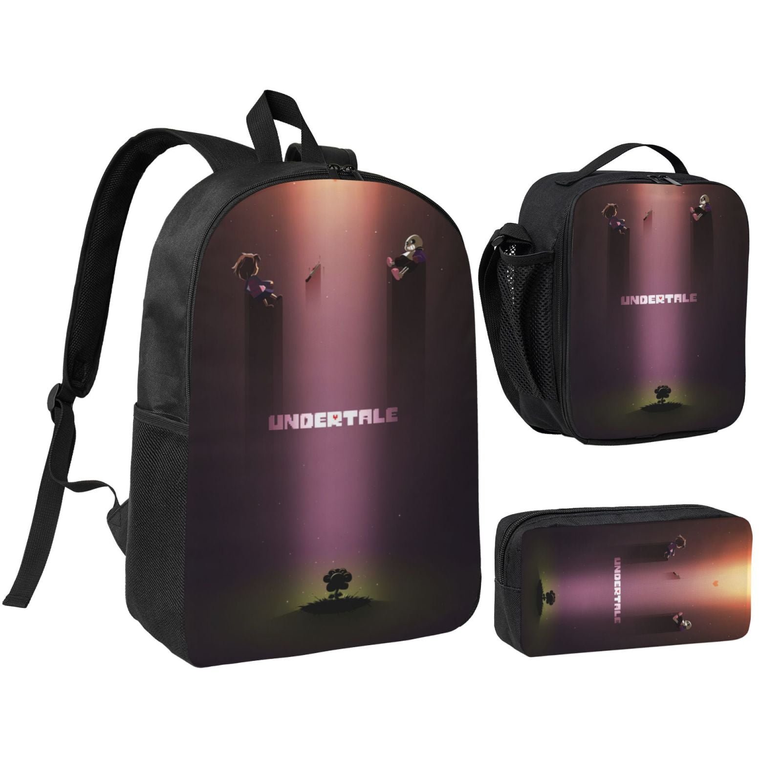 Undertale Backpack Set 3-Piece , bag with lunch bag & case combination ...