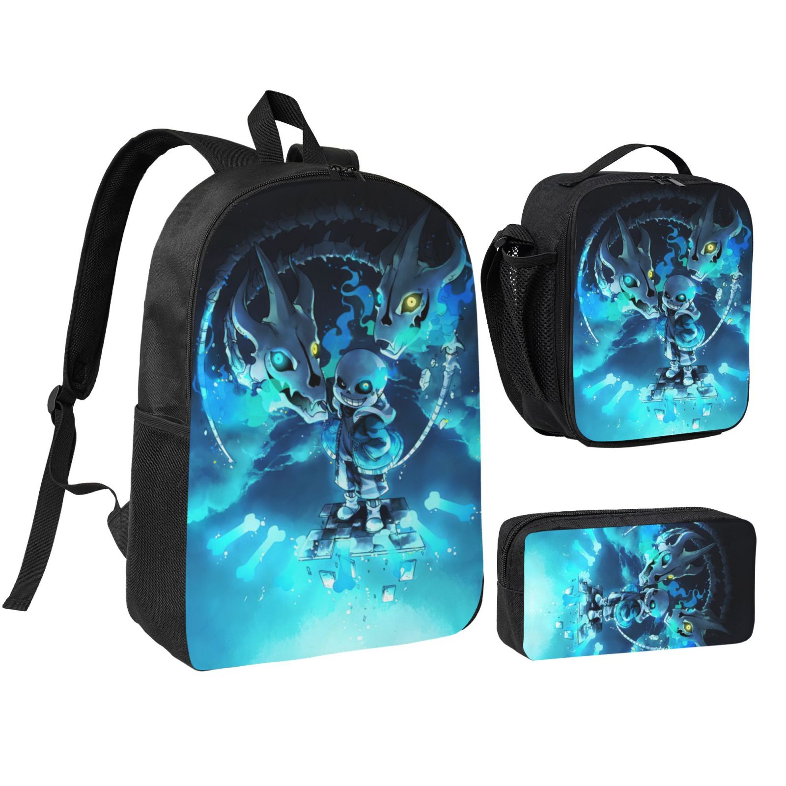 Undertale Backpack Set 3-Piece , bag with lunch bag & case combination ...