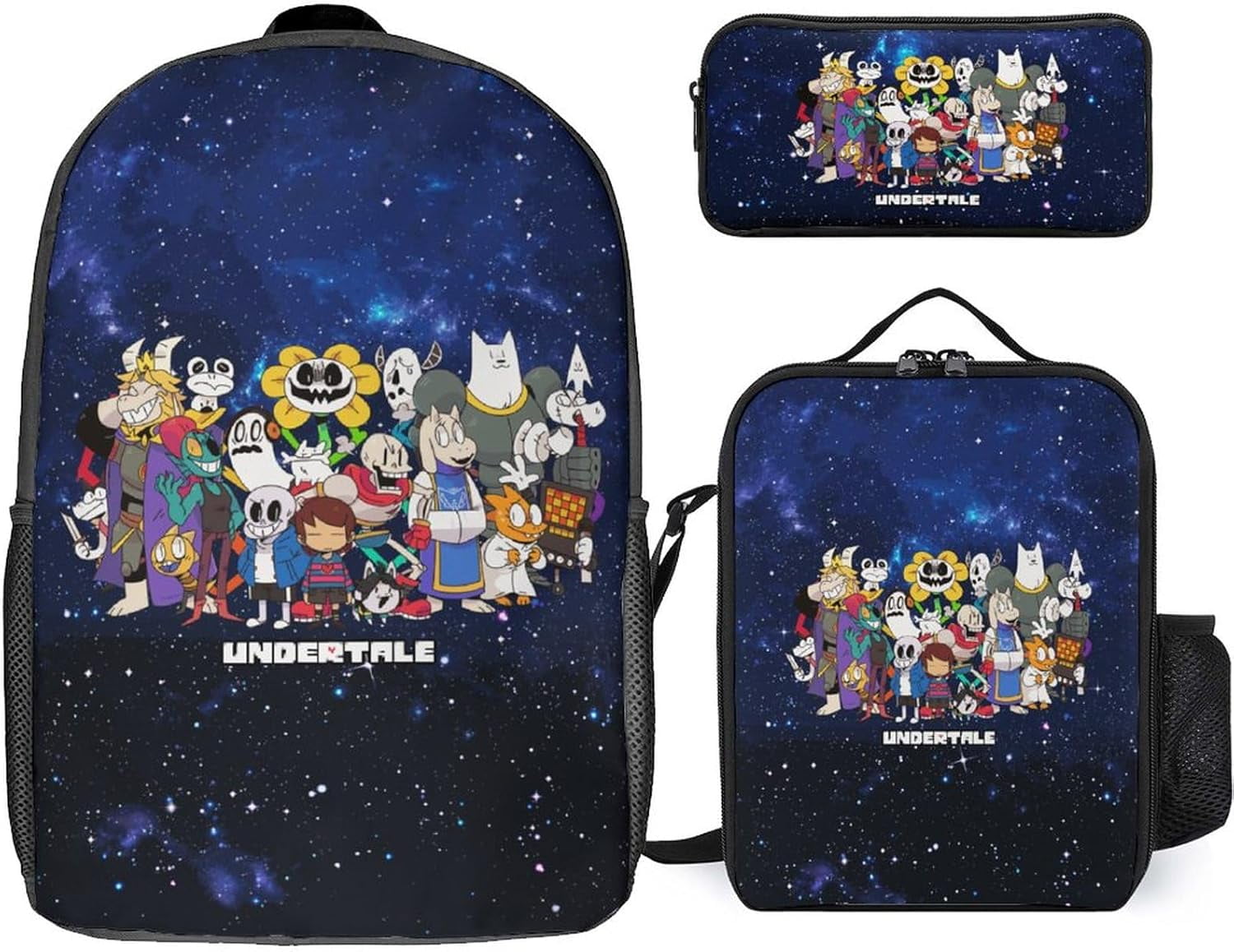 Undertale Backpack with Lunch Box Pencil Case 3 Piece Set Laptop ...