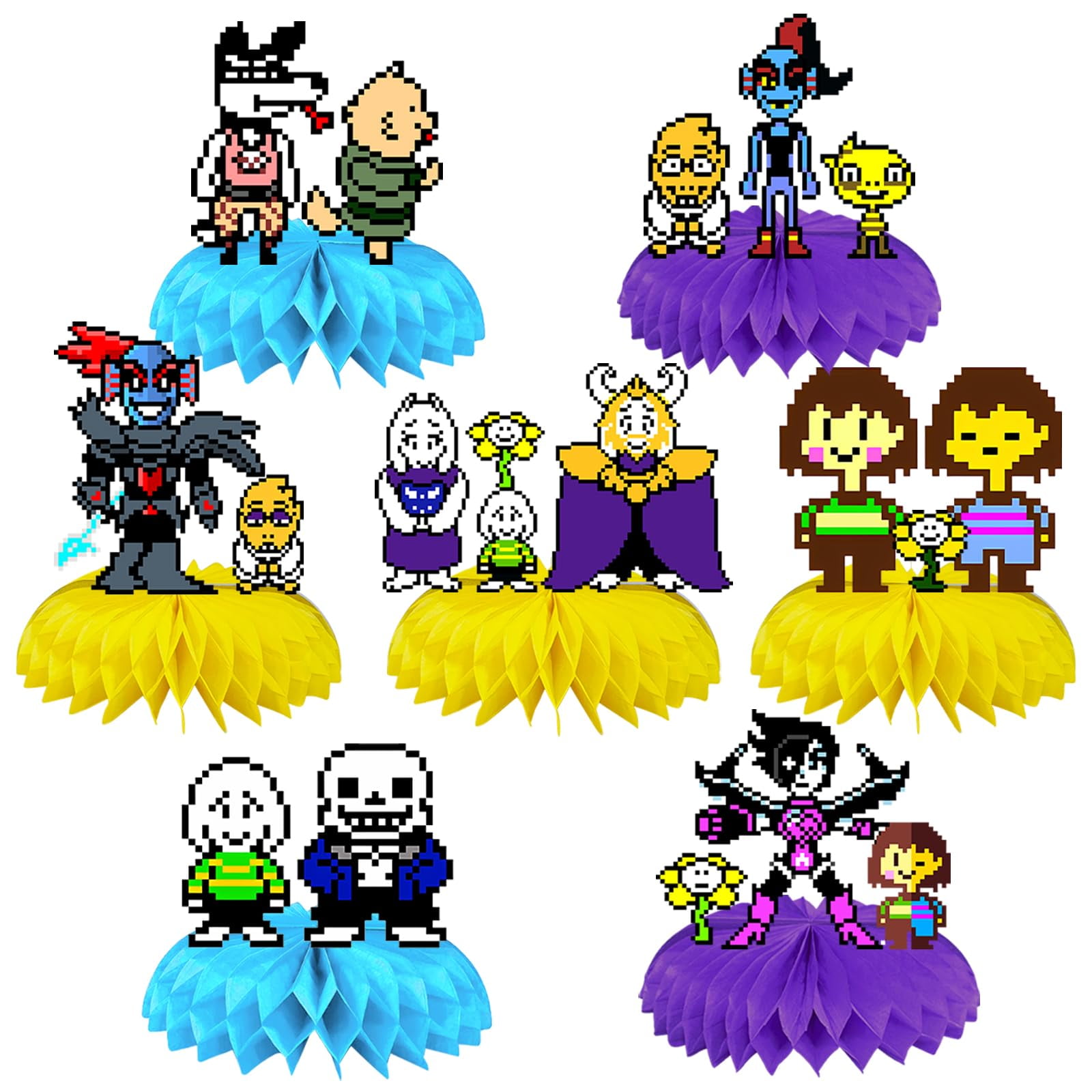 Undertale Birthday Party Decorations, 7Pcs Game Theme Party ...