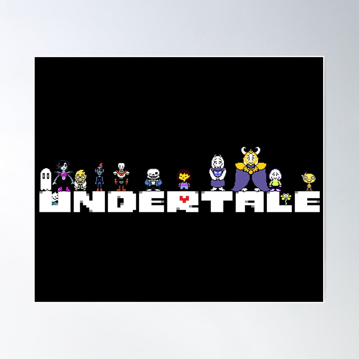 Undertale Classic Video Game – Sans Retro Poster Wall Art, Modern Wall ...