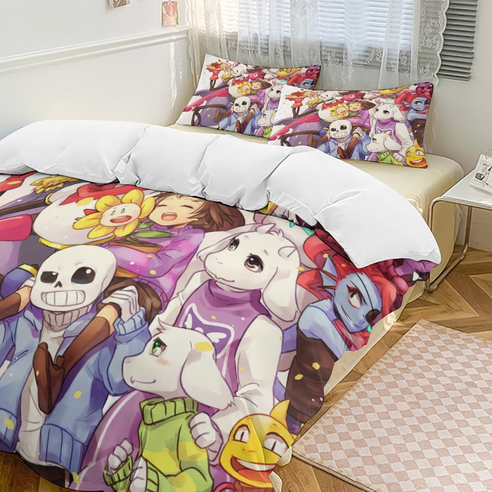 Undertale Comforter Bedding Set Cover 3 Piece with 2 Pillow Shams for ...