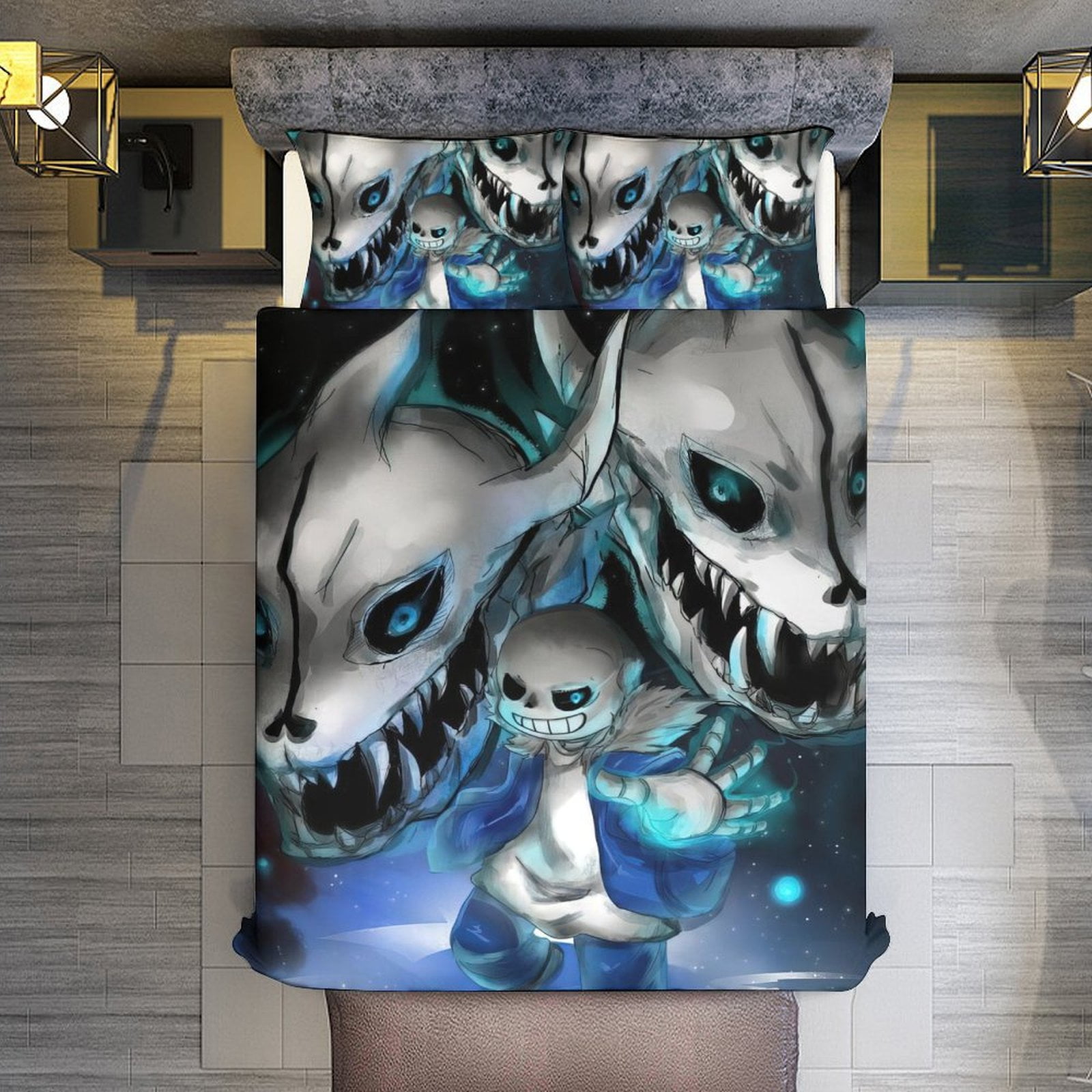 Undertale Comforter Bedding Set Cover 3 Piece with 2 Pillow Shams for ...