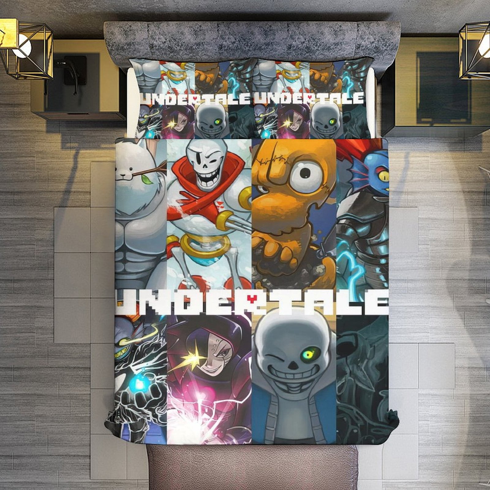 Undertale Comforter Bedding Set Cover 3 Piece with 2 Pillow Shams for ...