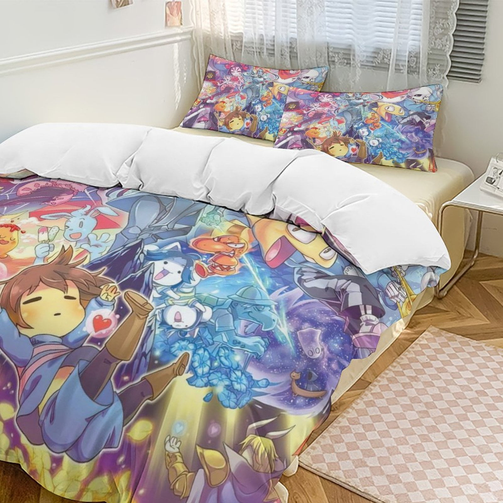 Undertale Comforter Bedding Set Cover 3 Piece with 2 Pillow Shams for ...