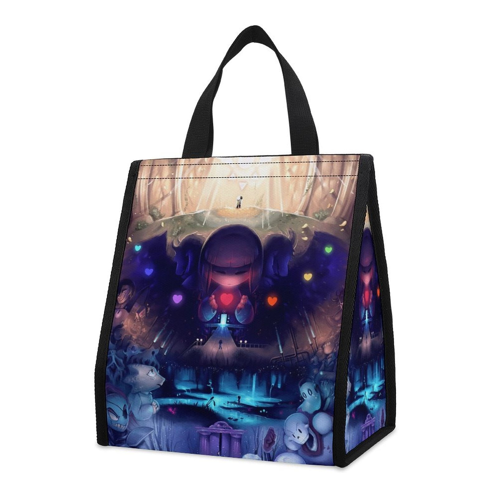 Undertale Frisk Game Portable Lunch Bag Folding Insulated Lunchbag ...