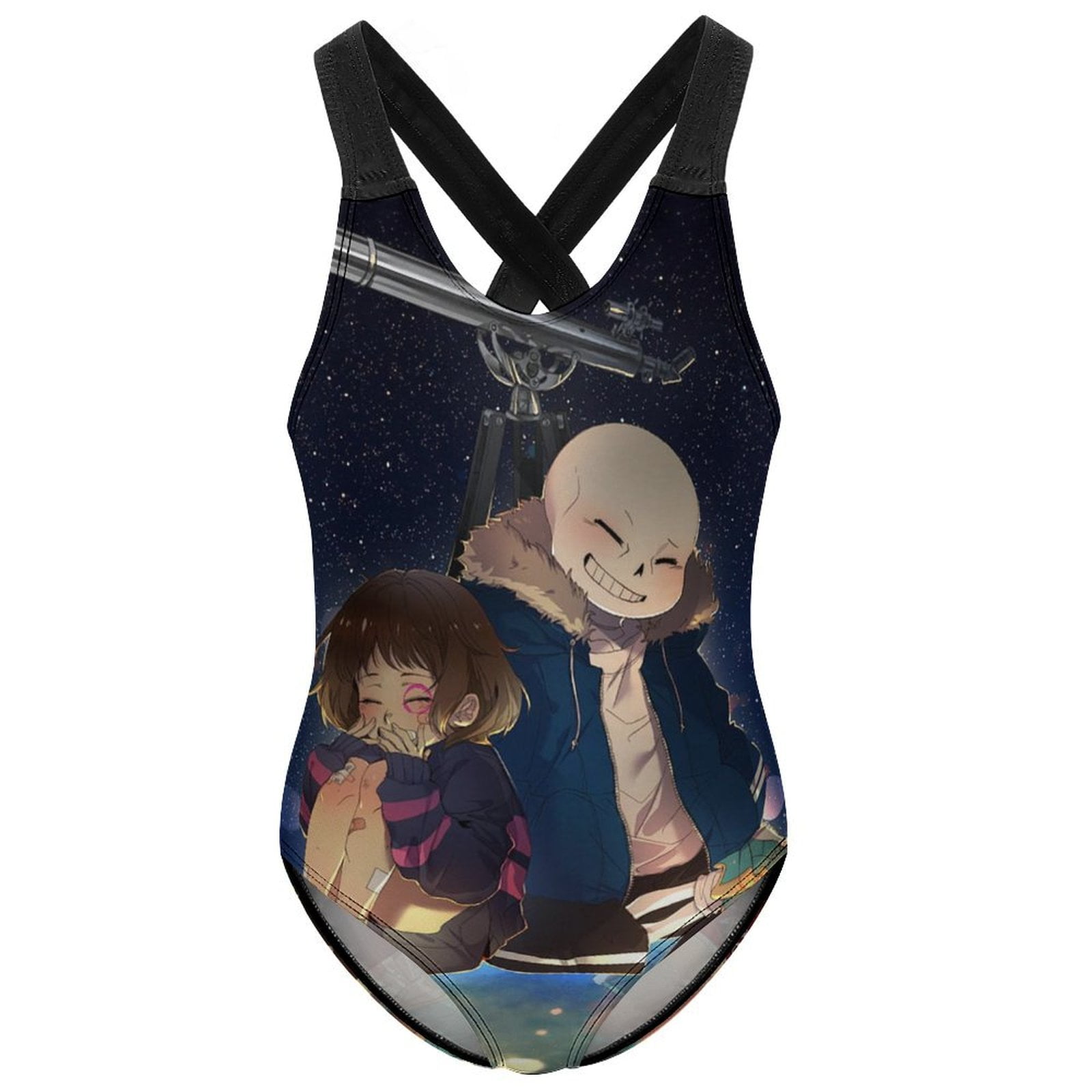 Undertale Frisk Sans Children's One-piece Swimsuit Summer Girl's ...
