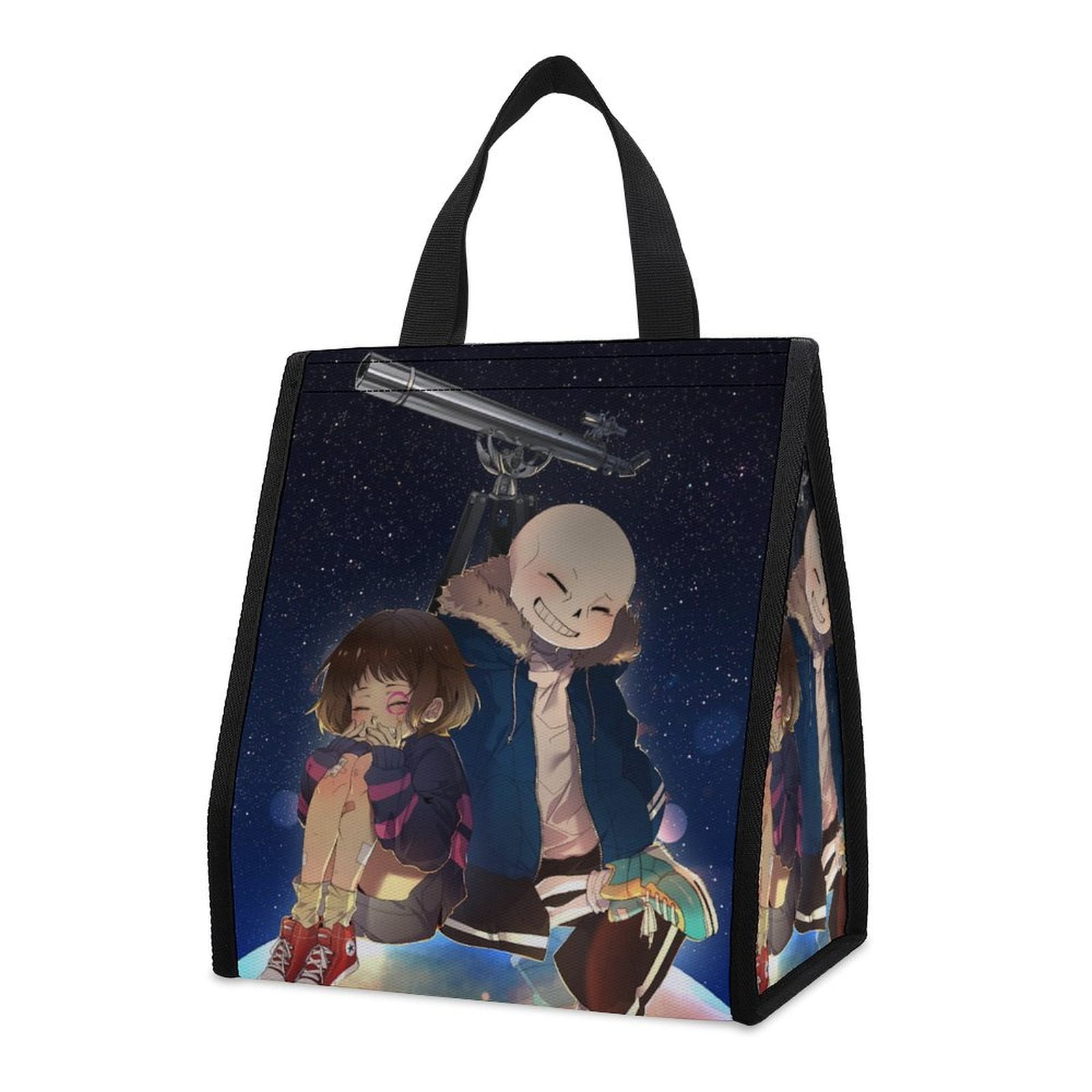 Undertale Frisk Sans Portable Lunch Bag Folding Insulated Lunchbag ...