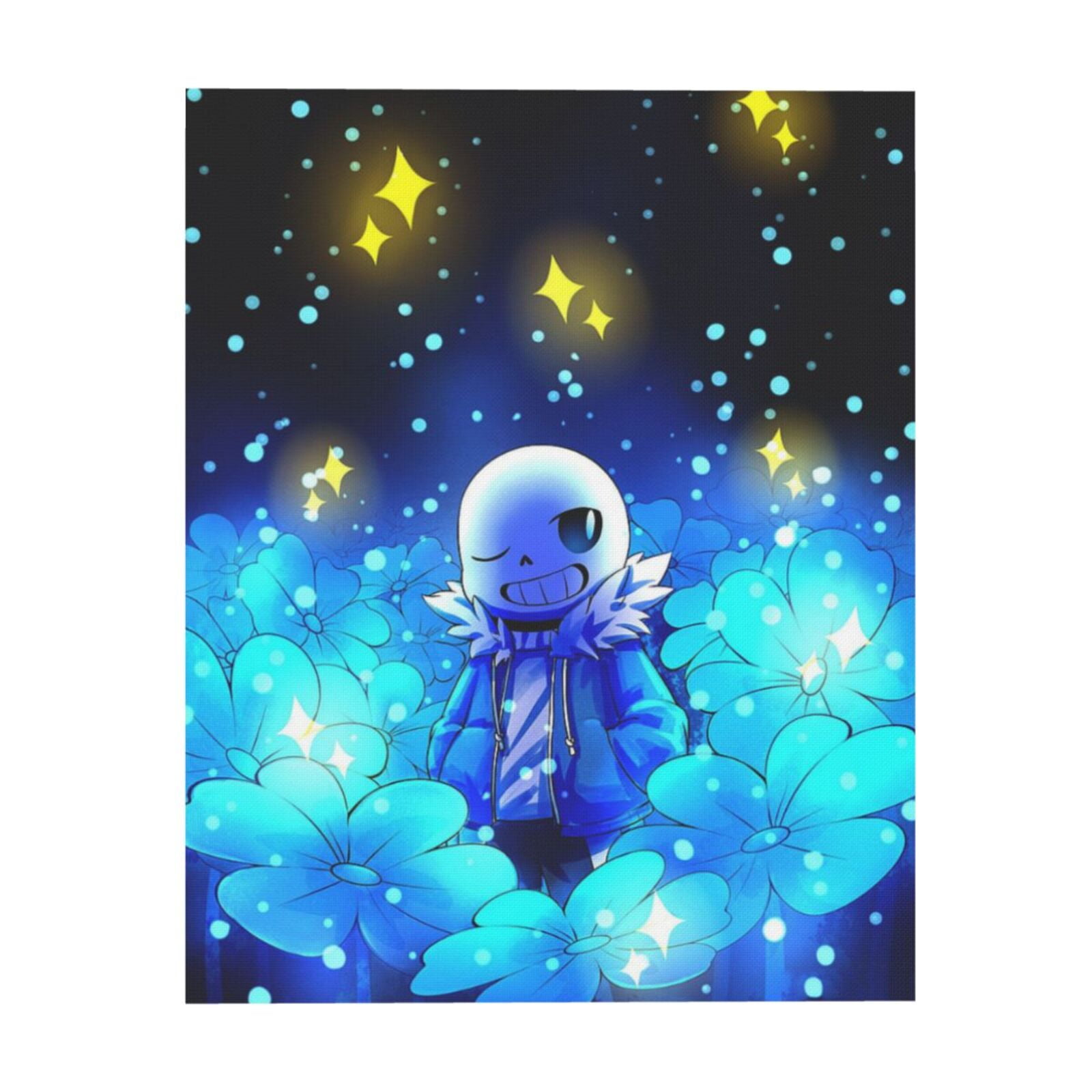 Undertale Game Sans Galaxy Canvas Decorative Poster Gift Art Picture ...