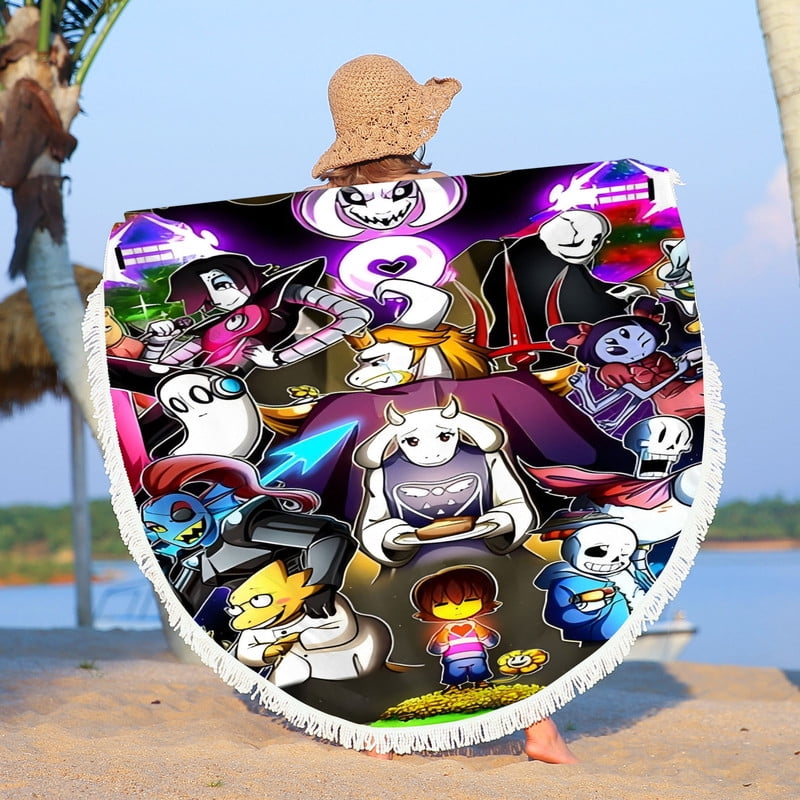 Undertale Gift Round beach towel for women's or boys' birthday ...