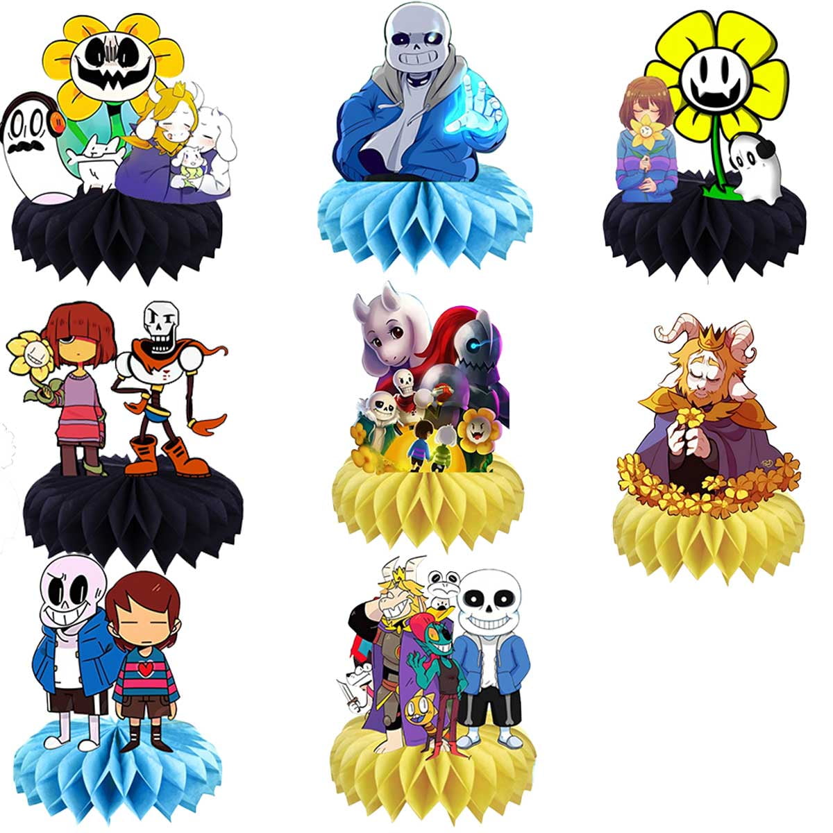 Undertale Honeycomb Centerpieces Table Toppers Decorations for Birthday ...