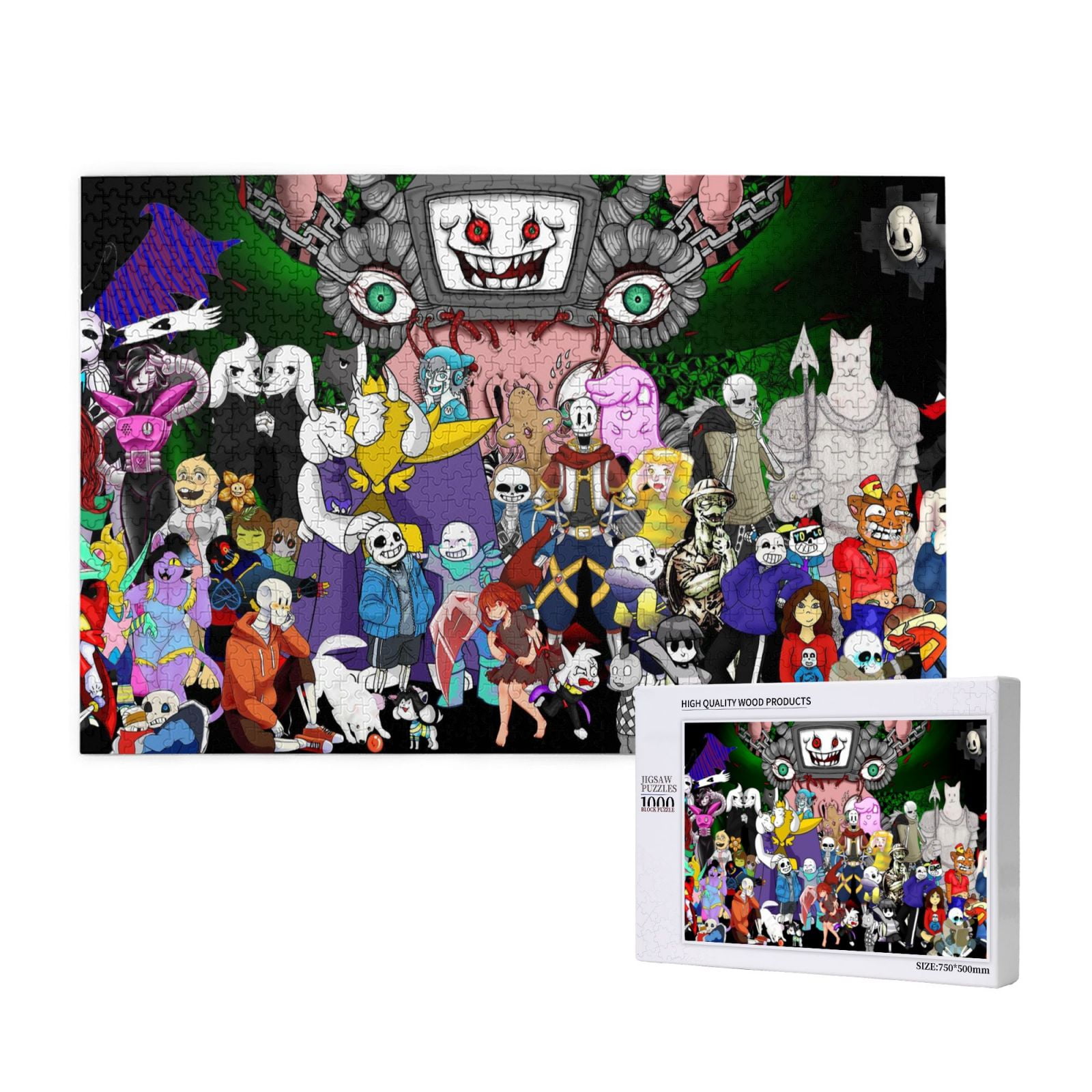 Undertale Jigsaw Puzzle 1000 Piece Wooden Puzzle Family Decorations ...