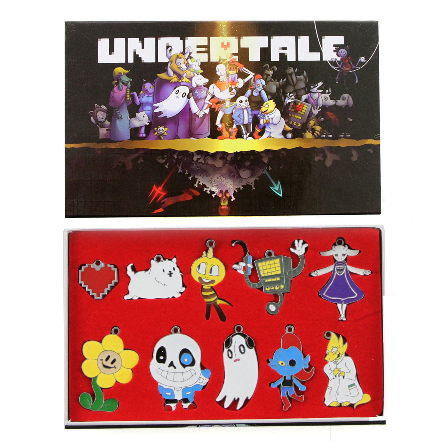 Undertale Monsters - Undertale 10 Pcs. Pendant & Keychain Set - Walmart.com
