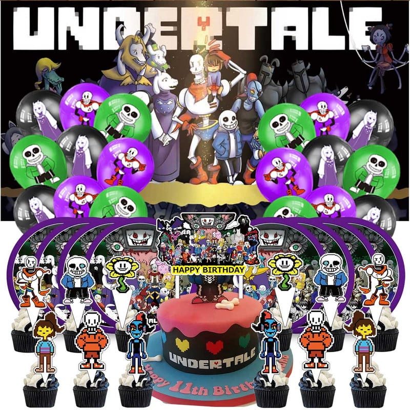 Undertale Party Supplies Birthday Balloons Plates Decoration Cake ...