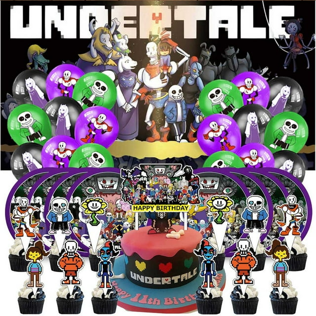 Undertale Party Supplies Birthday Balloons Plates Decoration Cake ...