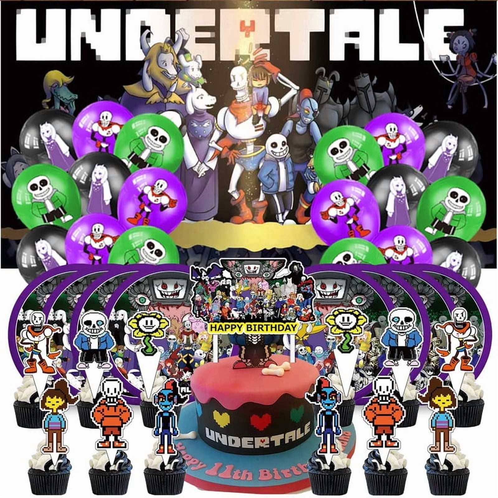 Undertale Party Supplies Birthday Balloons Plates Decoration Cake ...