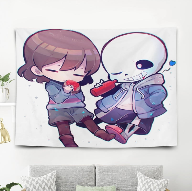 Undertale Pattern Wall Hanging 50*60 Inches High-Quality Peach Skin ...