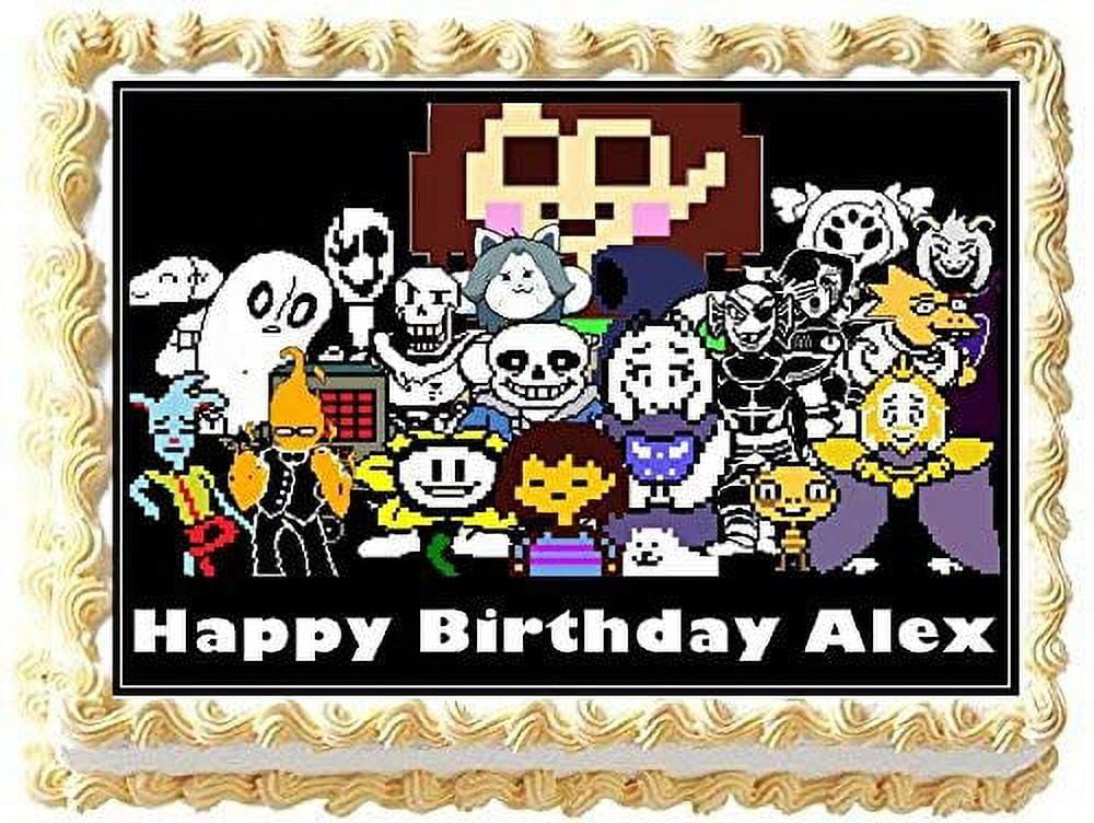 Edible Cake Toppers, Undertale Personalized Edible Icing Image, 1/4 ...