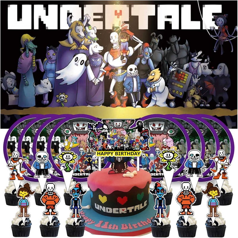Undertale Plates Supplies Party Decorations Birthday Decor Backdrop ...