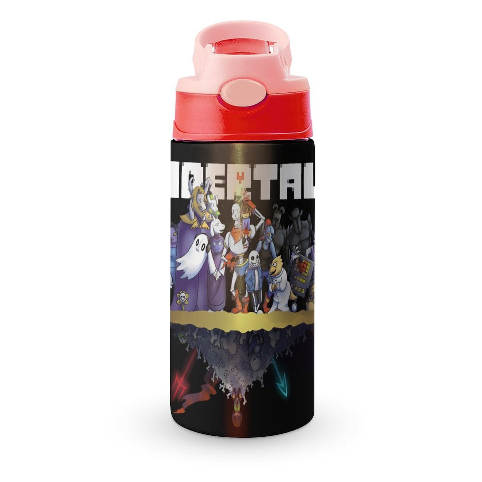 Undertale Play Kid's Insulated Water Bottle With Straw Vacuum Stainless ...