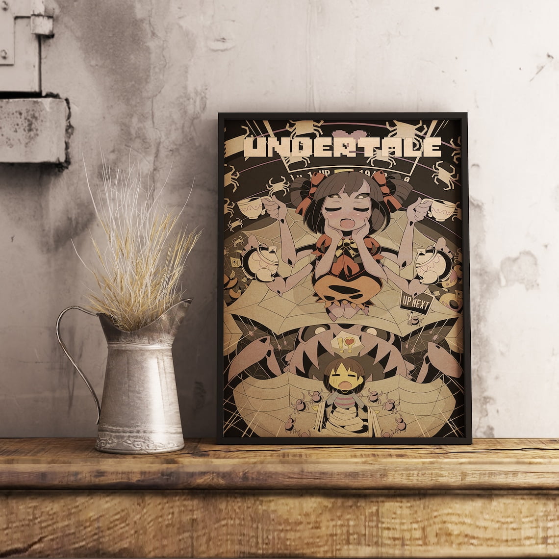 Undertale Poster, Retro Video Game Wall Art, Kraft Paper Print, Vintage ...