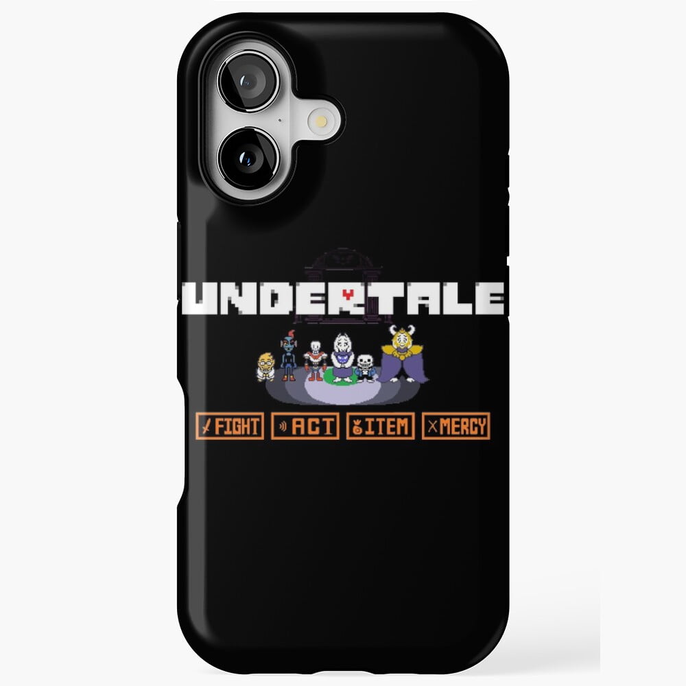 Undertale Retro Pixel Cartoon Emblem Meme Case for iPhone 11 through 17 ...