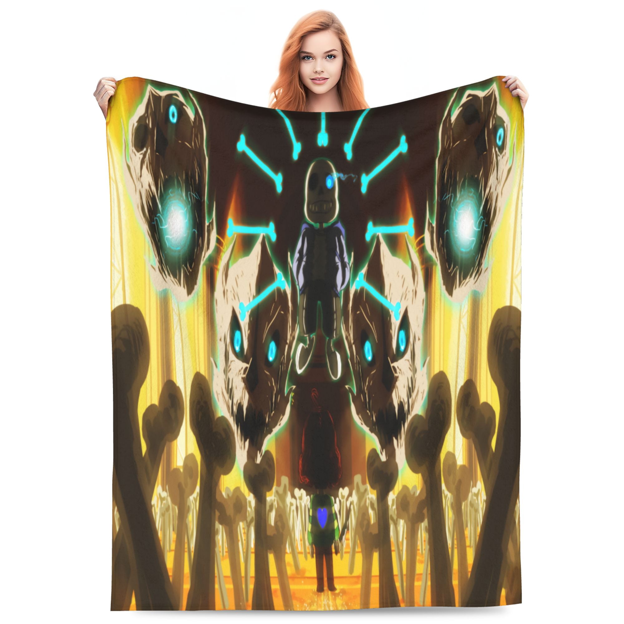 Undertale Sans 3D Printing Blanket, Lightweight Throw Blankets Flannel ...