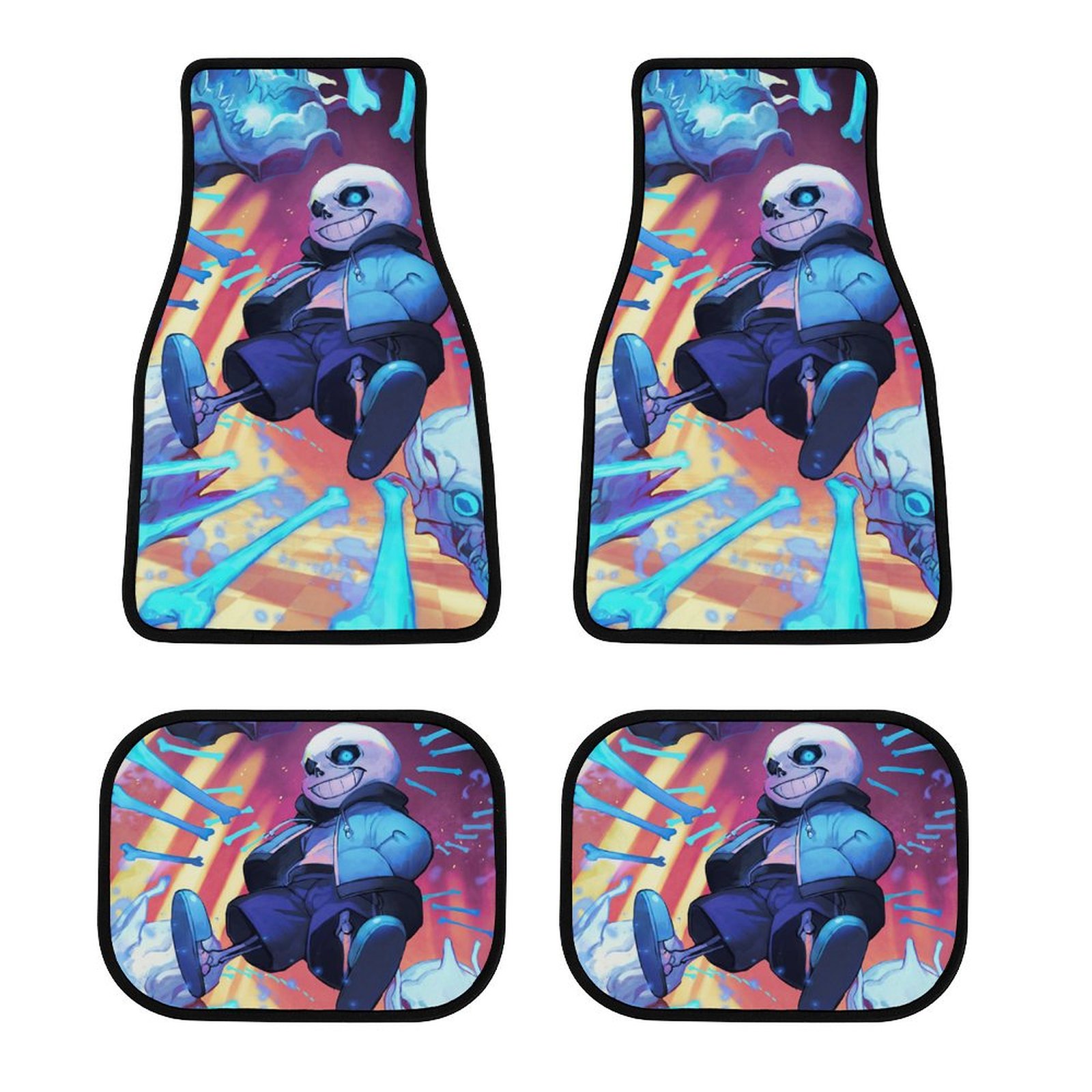 Undertale Sans 4 Pcs Car Floor Mats Universal Fit Floor Mats Front ...