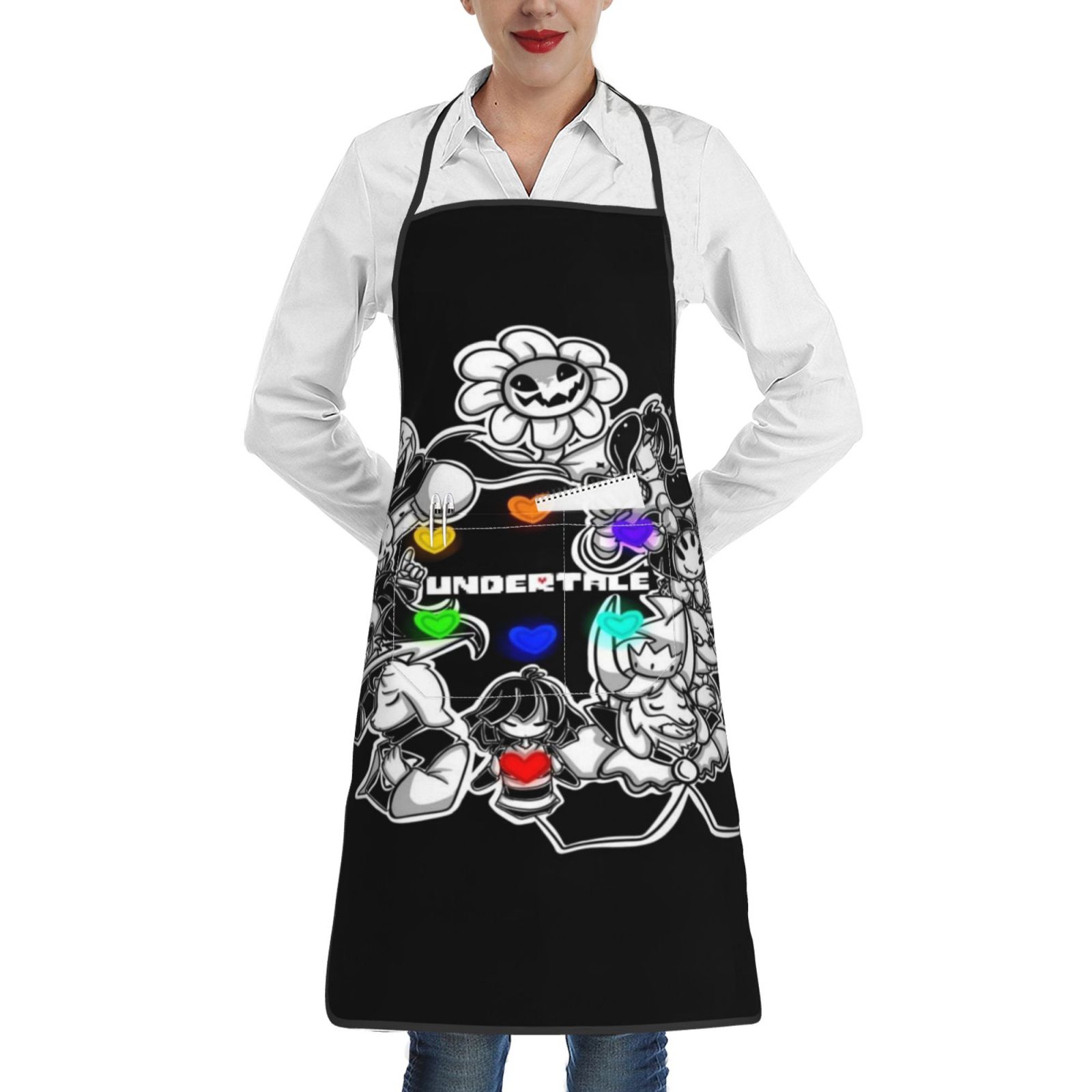 Undertale Sans Apron With 2 Pockets For Cooking Baking Painting For Men ...