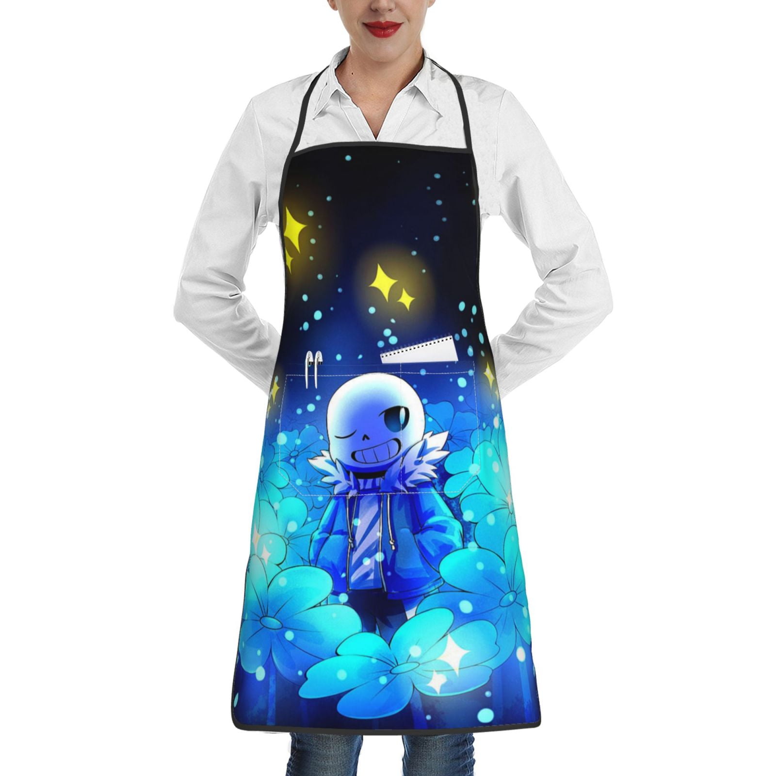 Undertale Sans Apron With 2 Pockets For Cooking Baking Painting For Men ...