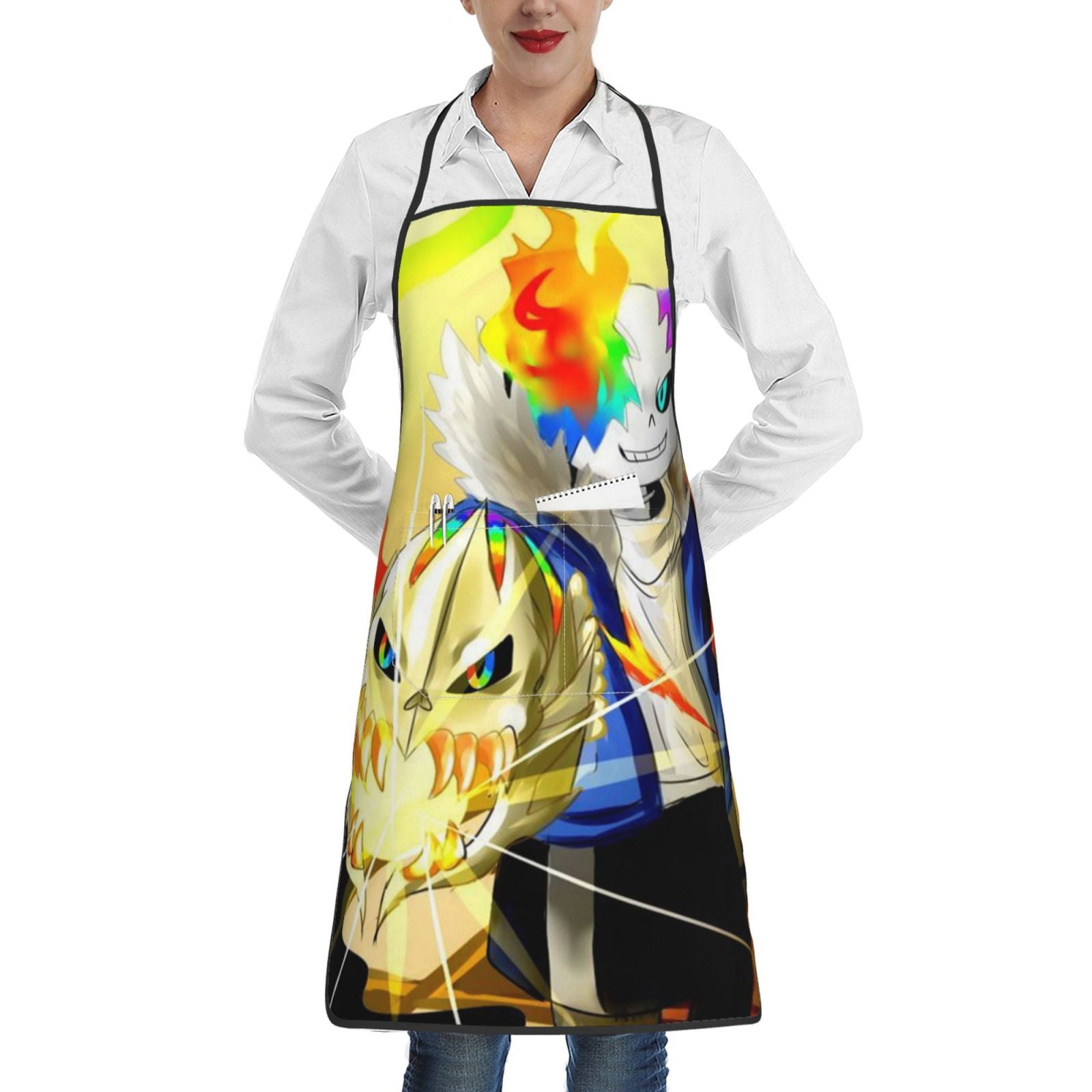 Undertale Sans Apron With 2 Pockets For Cooking Baking Painting For Men ...