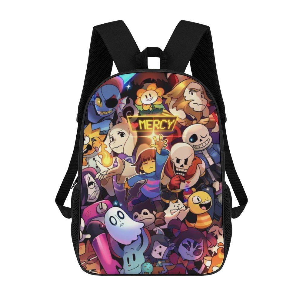 Undertale Sans Backpack 17 Inch Shoulder Bag Sturdy Laptop Backpack ...