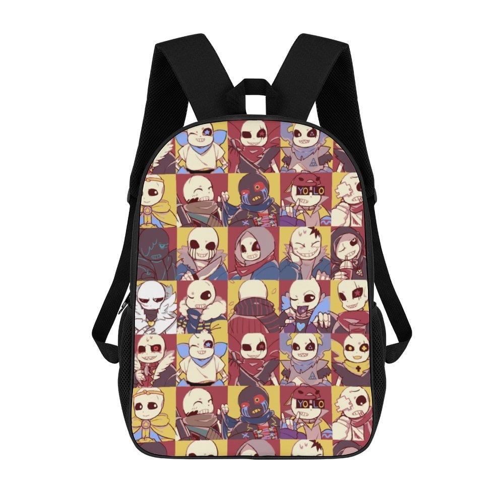 Undertale Sans Backpack 17 Inch Shoulder Bag Sturdy Laptop Backpack ...