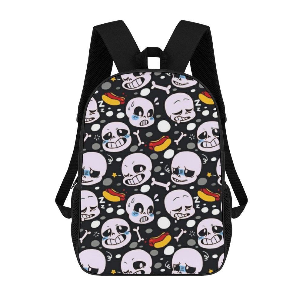Undertale Sans Backpack 17 Inch Shoulder Bag Sturdy Laptop Backpack ...