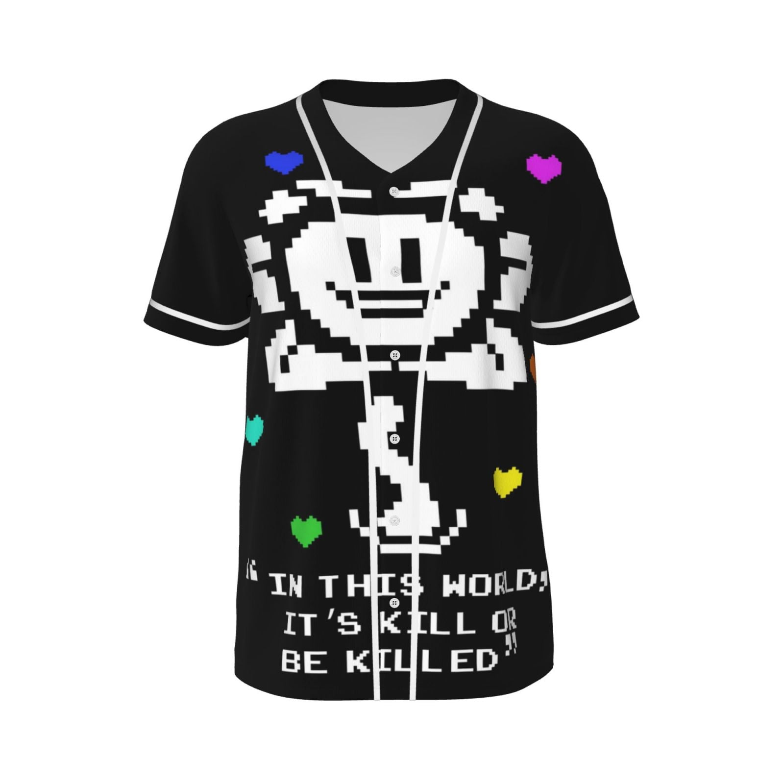 Undertale Sans Baseball Jersey Shirts Spring Summer Men Button Shirt ...