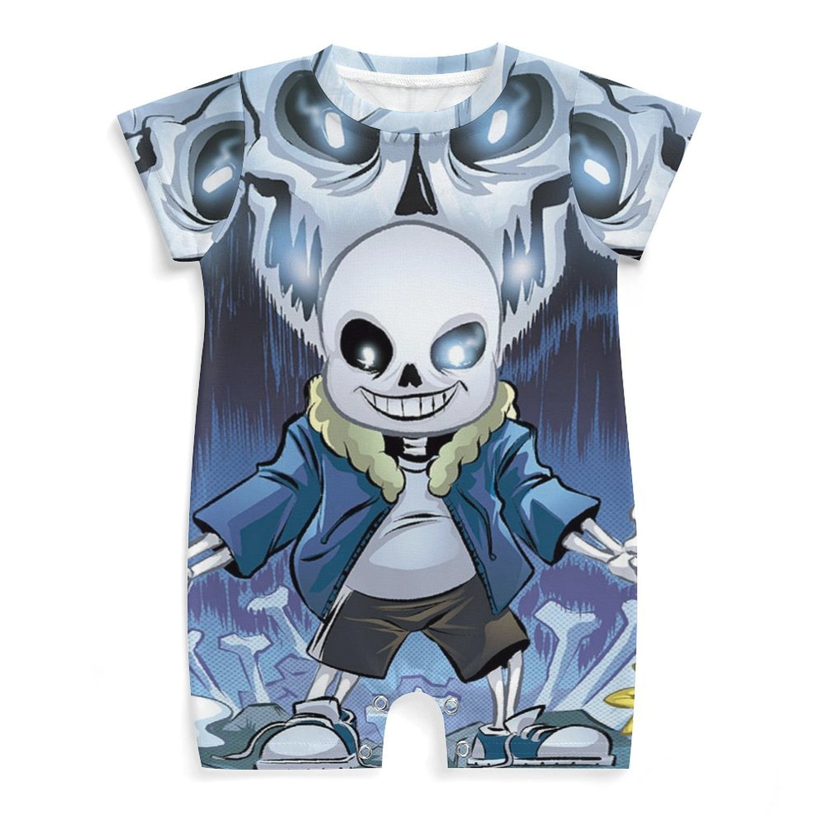 Undertale Sans Cartoon Baby Romper Jumpsuit Summer Short Sleeve One ...