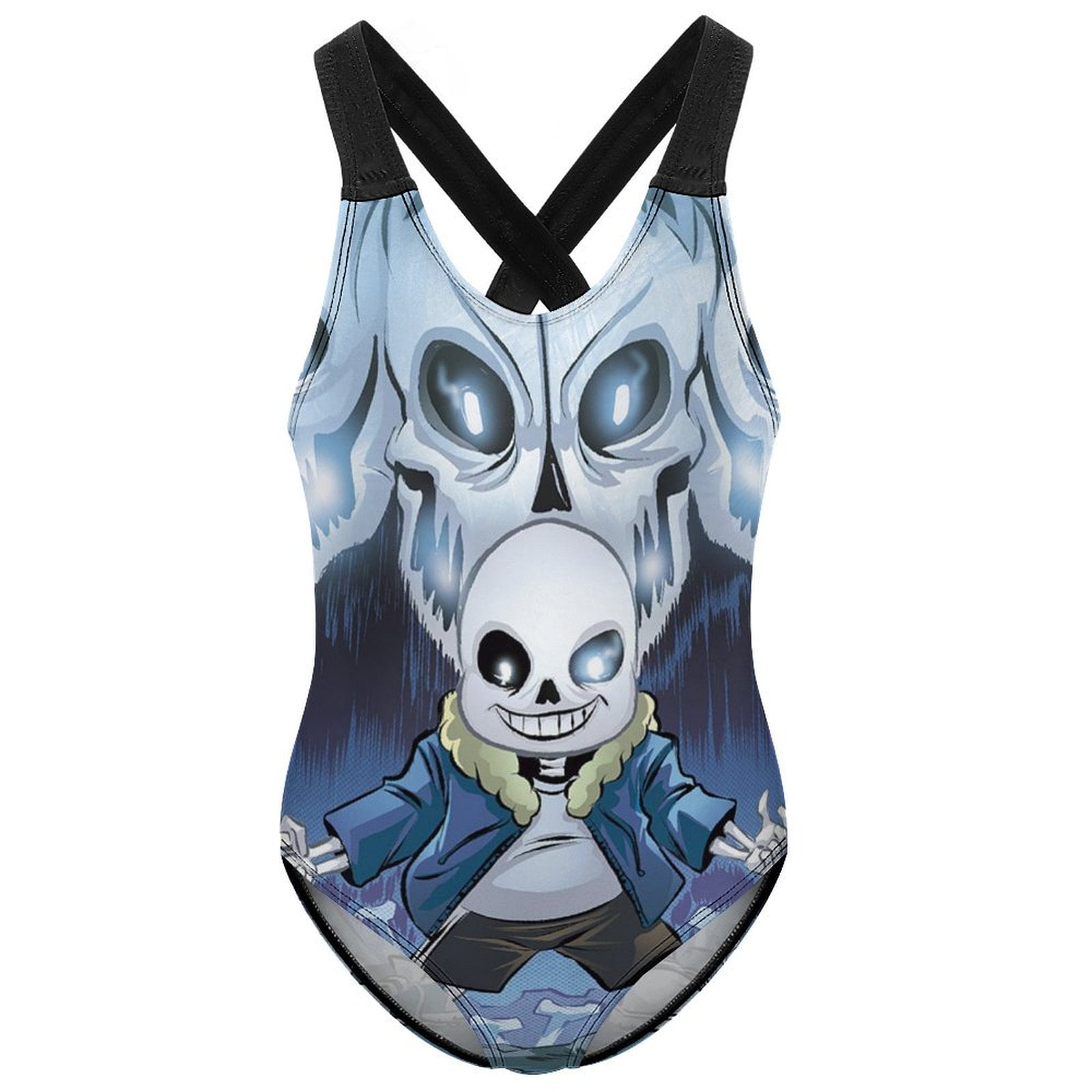Undertale Sans Cartoon Children's One-piece Swimsuit Summer Girl's ...
