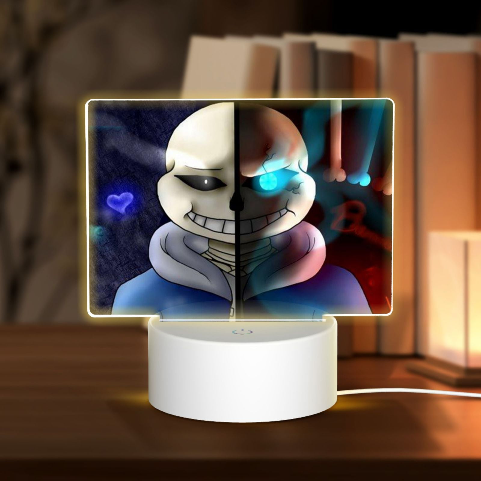 Undertale Sans Character Rectangular Acrylic Night Light USB Cable Lamp ...