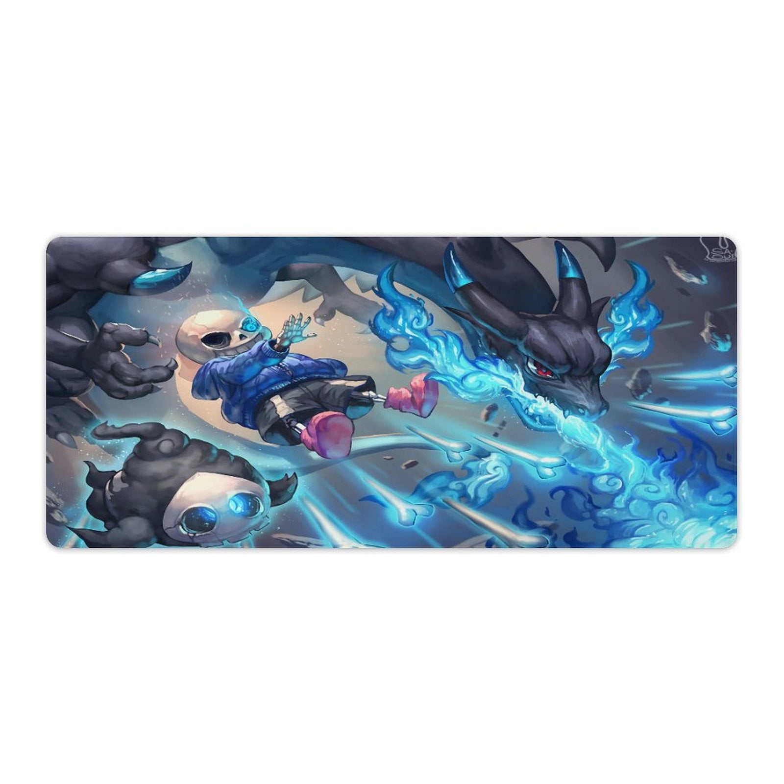 Undertale Sans Computer Mouse Mat with Anti-Slip Rubber Base Anti-Fray ...